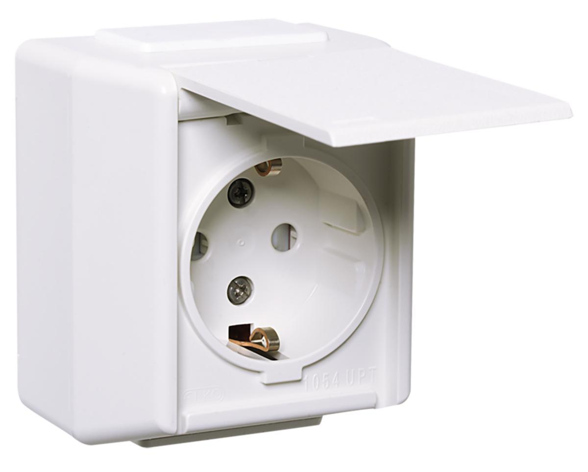 Vägguttag rs 1v mj utp ip44 rv nordic renvit - vägguttag...