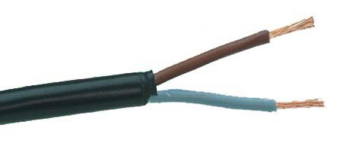 Kabel skk 2x0.75 100m svart - skk (h03vv-h), lampsladd, r...