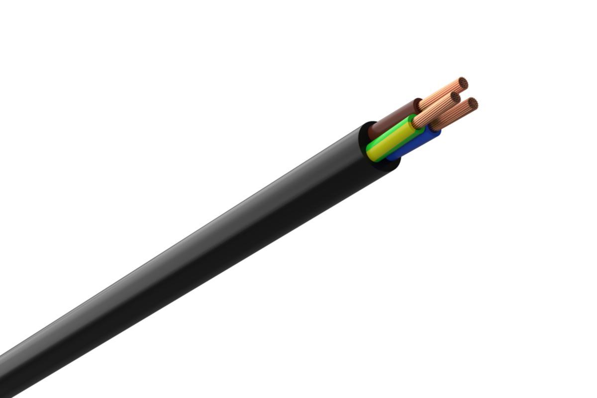 Kabel skk 3g0.75 100m bobin h03vv-f svart - skk kabel (h0...