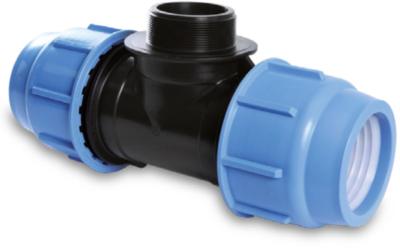 Pem t-rör 32xr25 plast utv gänga - pem-koppling av pp, t-...